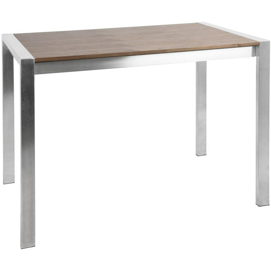 (Scratch & Dent) Fuji Contemporary Counter Table, Rectangular, Walnut ...