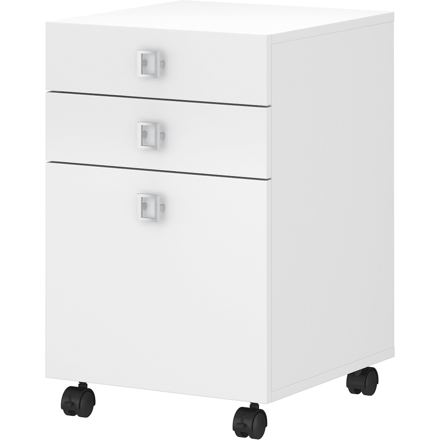 kathy ireland Echo 16-1/3"D Vertical 3-Drawer Mobile File Cabinet, Pur ...